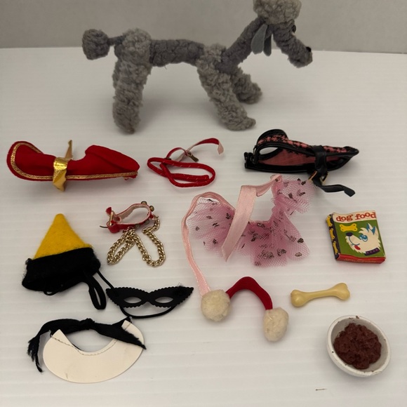 Mattel | Other | Vintage Barbie Dog N Duds Gray Poodle 96s With ...
